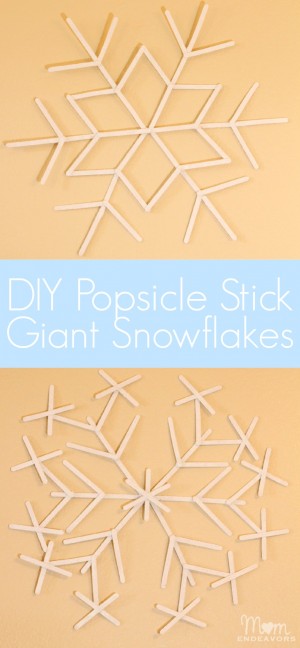 DIY Giant Popsicle Stick Snowflakes - Mom Endeavors
