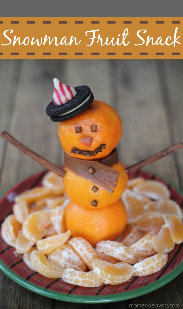 Snowman Fruit Snack - Mom Endeavors