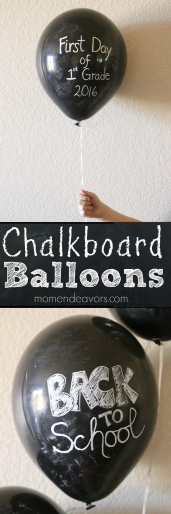 DIY Back to School Chalkboard Balloons - Mom Endeavors