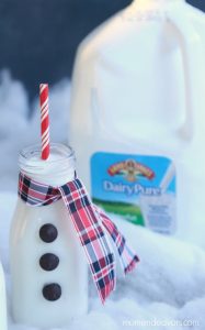 Cute Snowman Milk Treat - Mom Endeavors