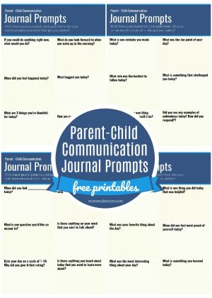 DIY Parent-Child Communication Journal (with Printable Journal Prompts ...