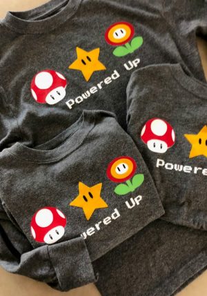 Super Mario Party DIY Powered Up Shirts - Mom Endeavors