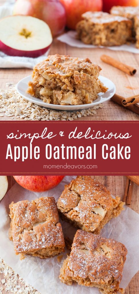 Apple Cinnamon Oatmeal Cake - Mom Endeavors